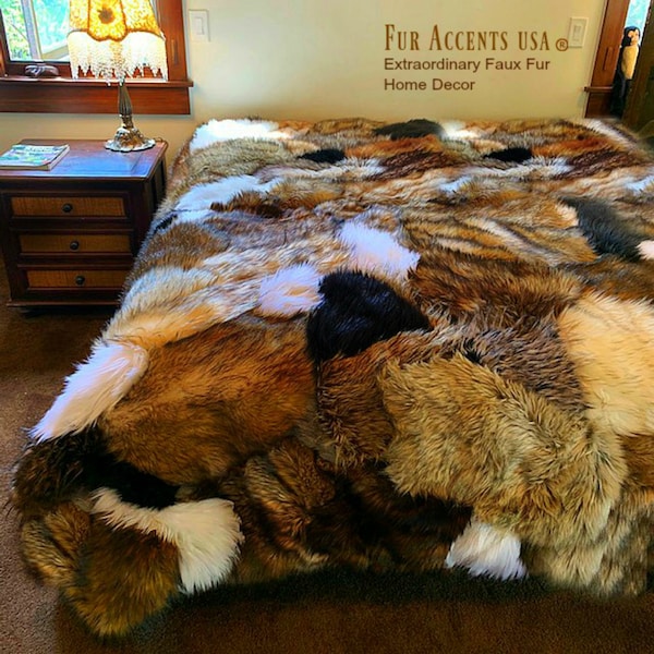 Faux Fur Bedspread - Etsy