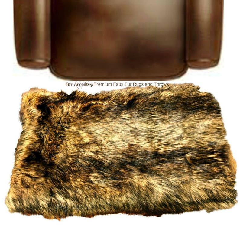 Plush Faux Fur Area Rug Luxury Fur Thick Golden Brown Wolf - Etsy