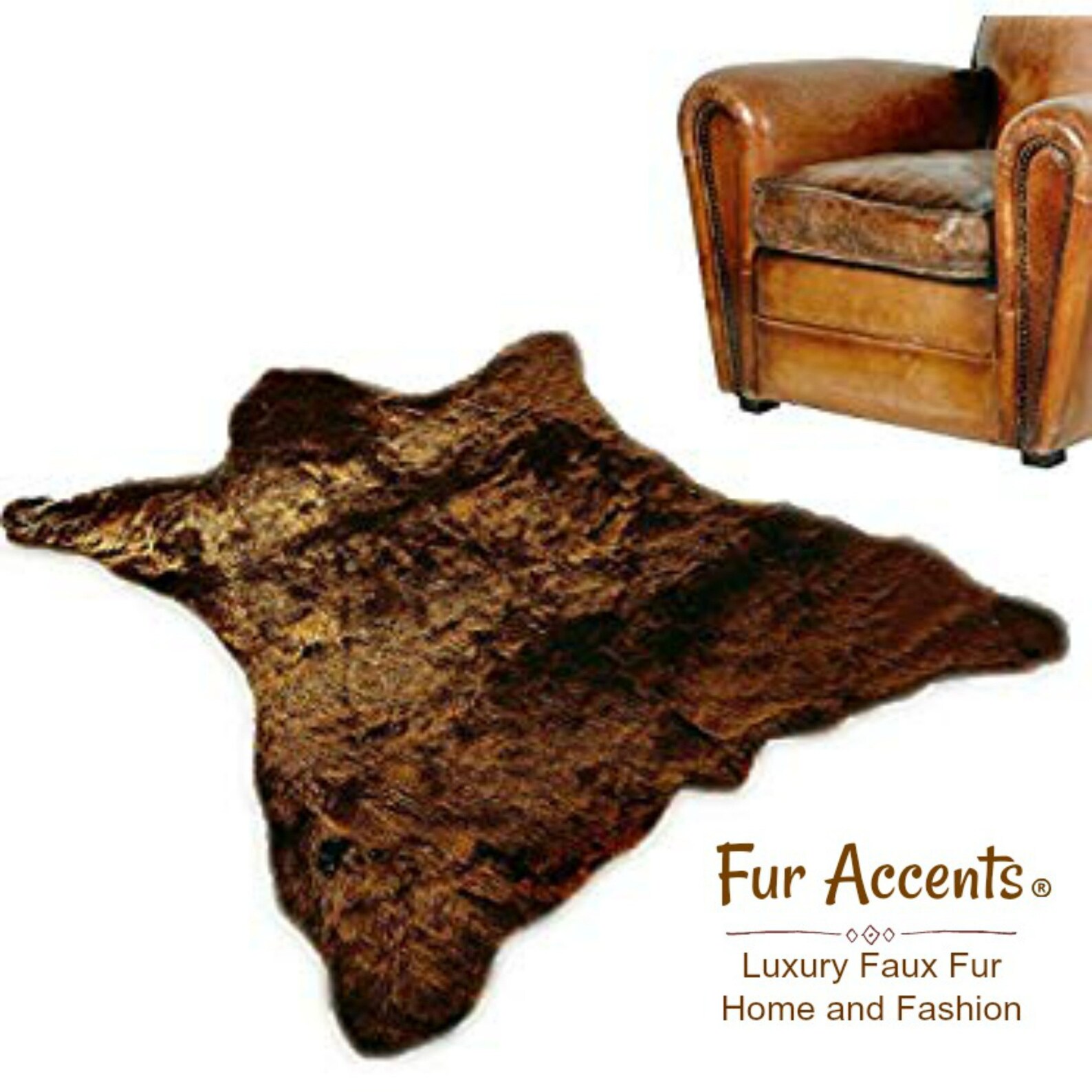 Brown Bear Skin Rug. Realistic. Faux Fur. Area Rug. Lodge - Etsy