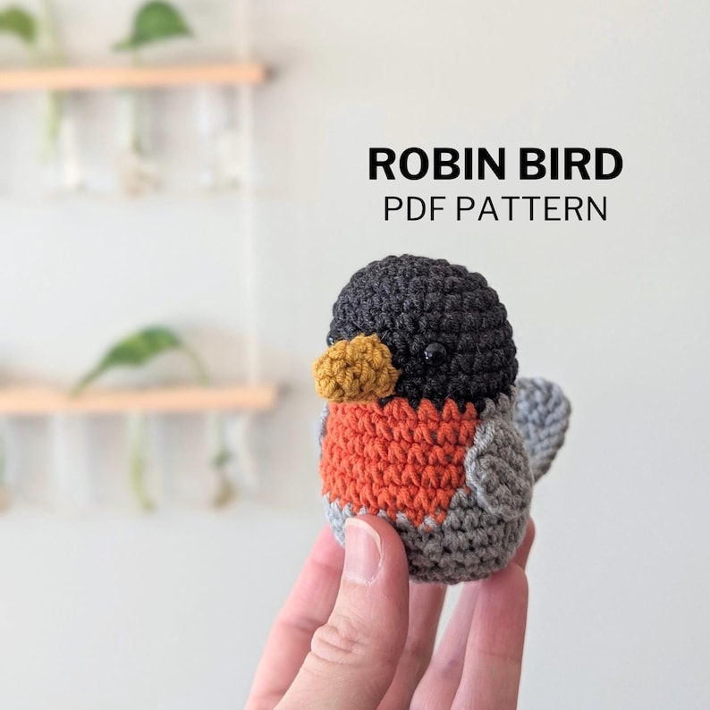 Crochet Robin Amigurumi Pattern: DIY Bird (PDF Pattern) - Etsy
