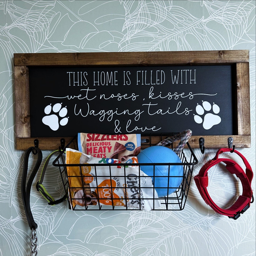 Dog Lead Storage Rustic Farmhouse Sign Dog Leash Storage - Etsy