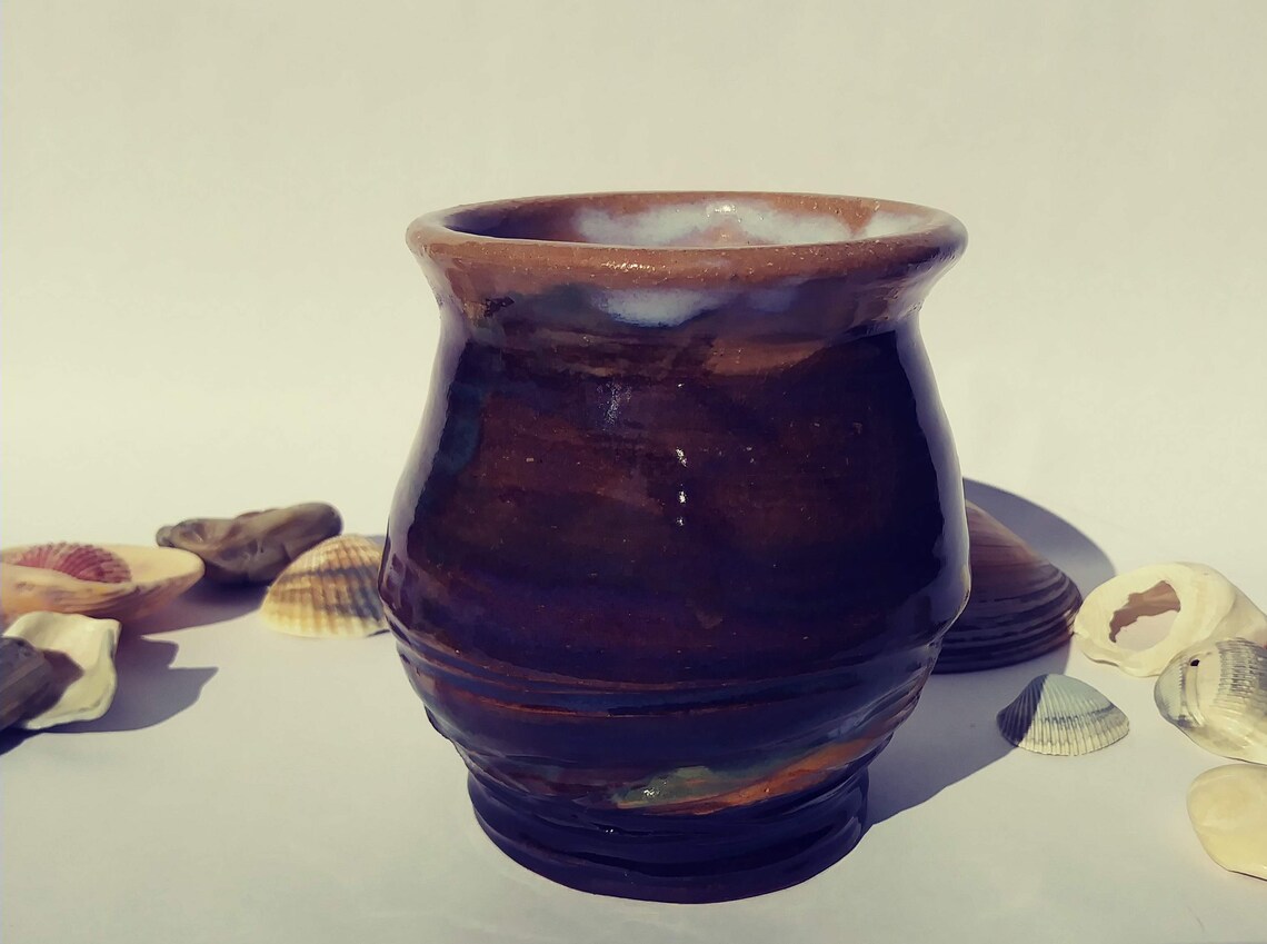 Stoneware Cup, Textured Handmade Drinking Vessel, Small Pottery Cup ...