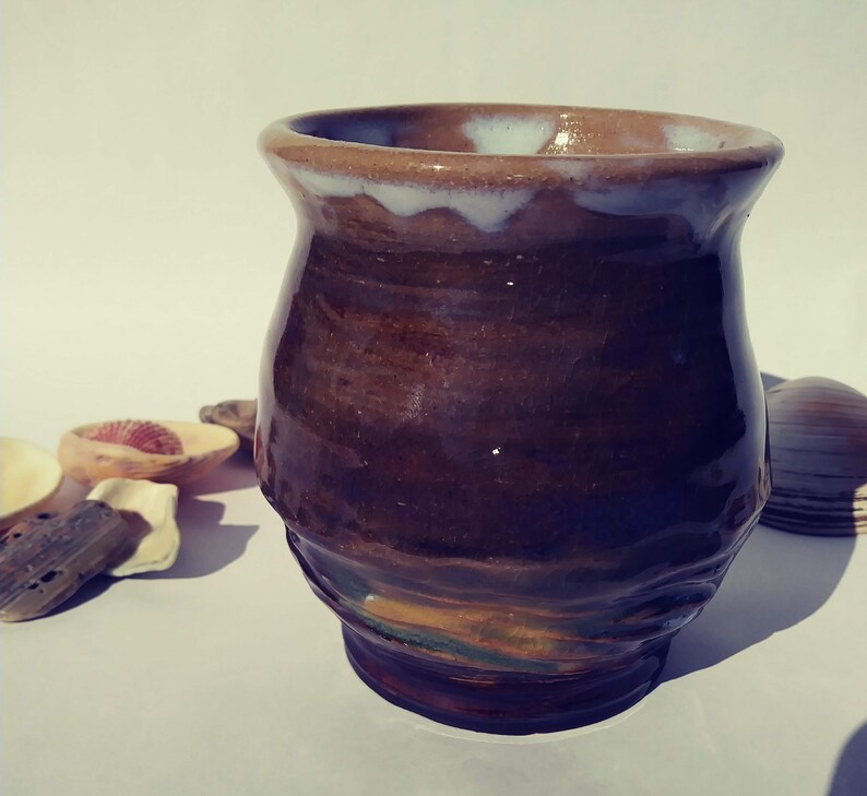 Stoneware Cup, Textured Handmade Drinking Vessel, Small Pottery Cup ...