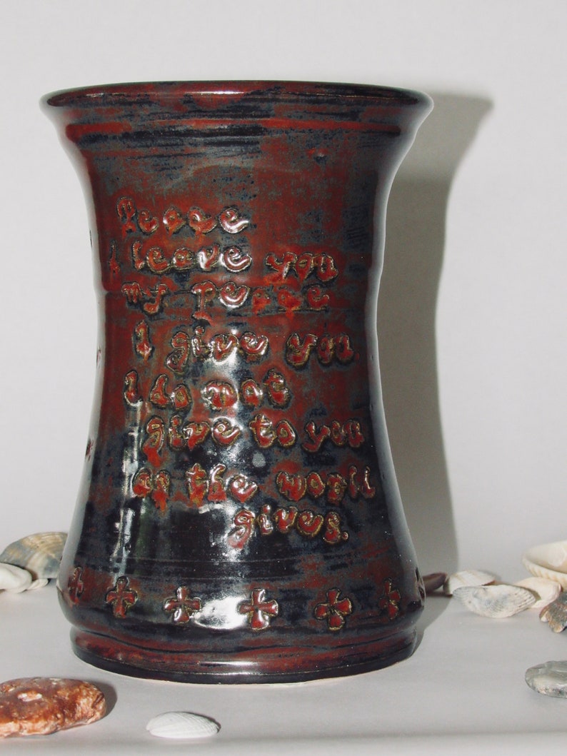 Stoneware Porcelain Pottery Jar, Vase, Christian Scripture Vessel, John ...