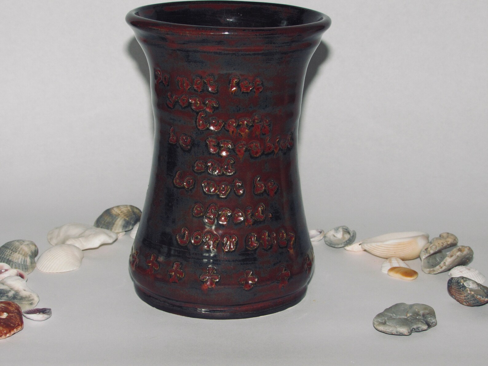 Stoneware Porcelain Pottery Jar, Vase, Christian Scripture Vessel, John ...