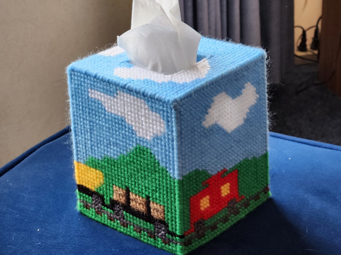 Train Tissue Box Cover - Etsy