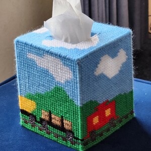 Train Tissue Box Cover - Etsy