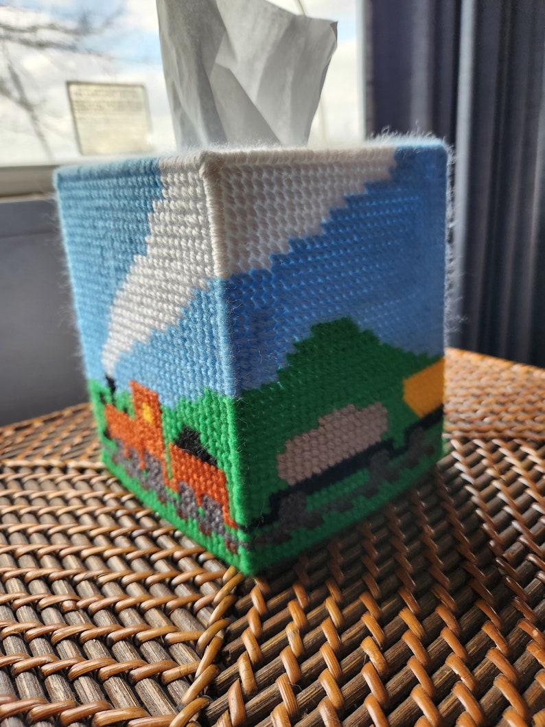 Train Tissue Box Cover - Etsy