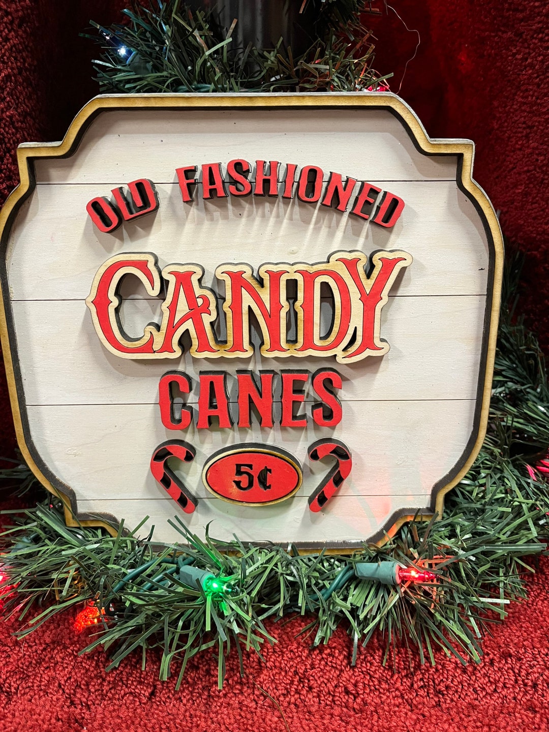 OLD FASHION CANDY Canes Sign-christmas-holiday-wall Decor - Etsy