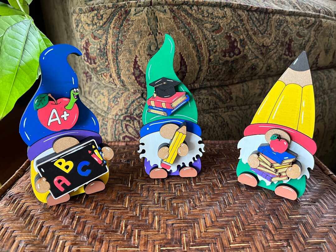 TEACHER/STUDENT/SCHOOL Gnomes-school-shelf Sitter-gift-collectable - Etsy