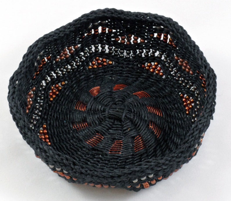 Basket - Small Black Waxed Linen - Etsy
