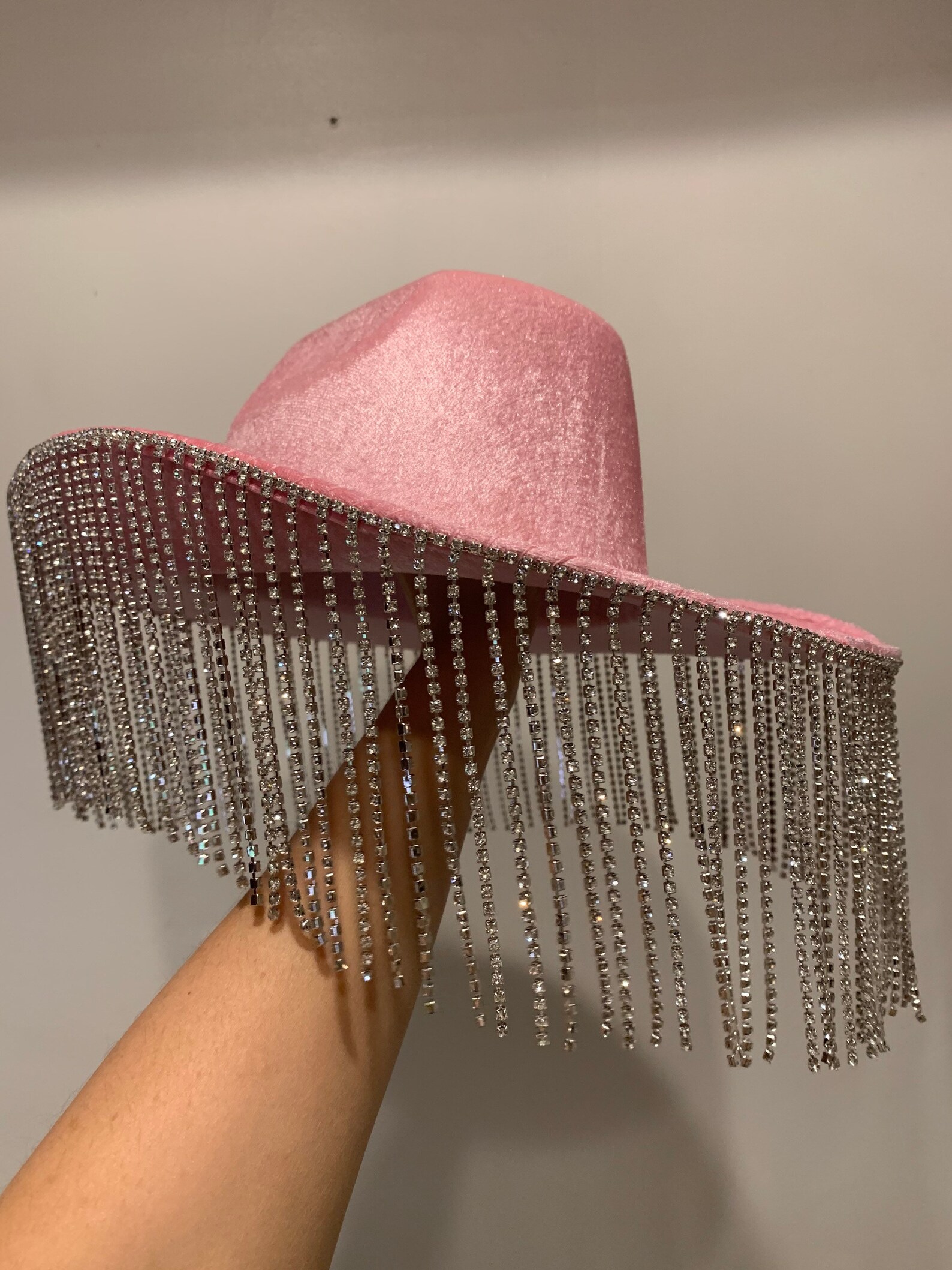 Rhinestone Fringe Hat - Etsy