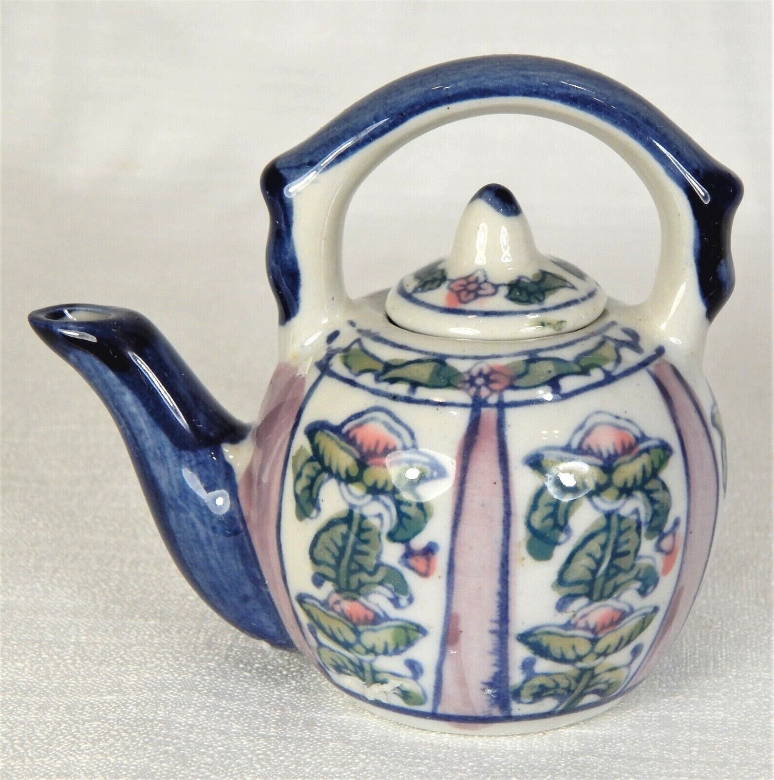 Mini Teapot Ben Rickert Ceramic / Porcelain Floral Miniature - Etsy