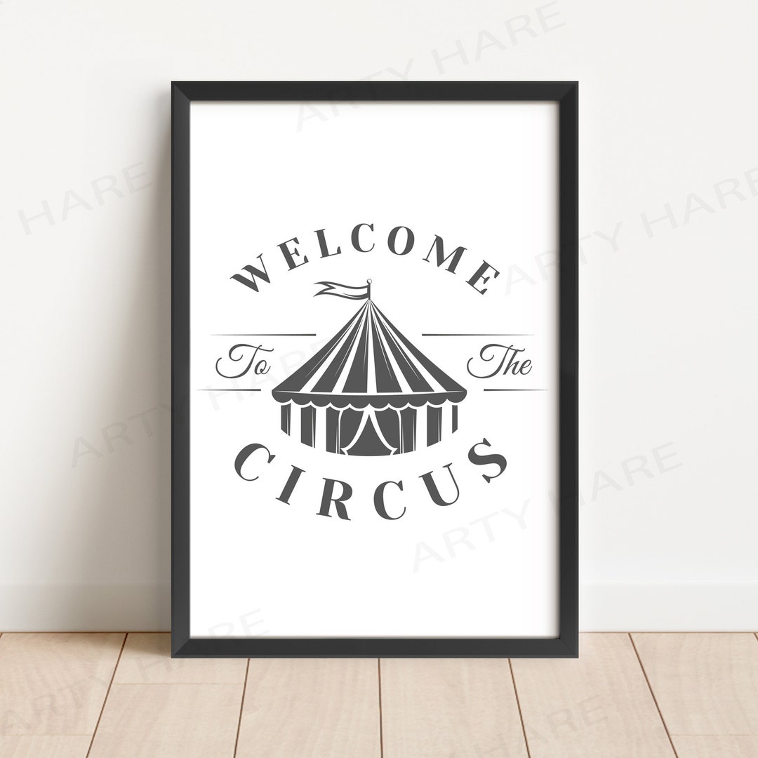 Digital Wall Art Welcome to the Circus Poster Sign Picture Canvas to ...