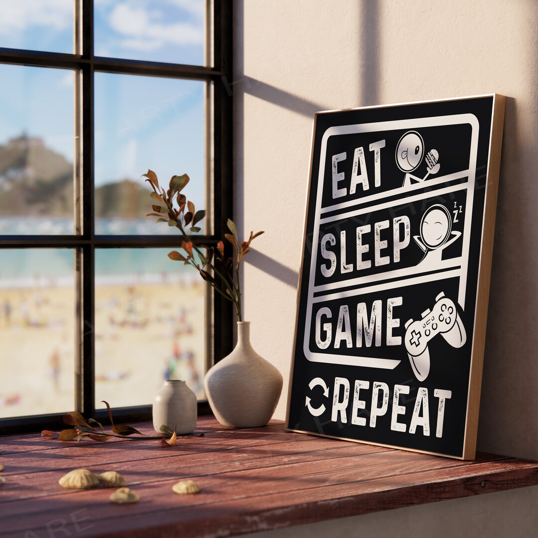 GAMING Digital Quality Poster Print Canvas Wall Art Games Room Office ...
