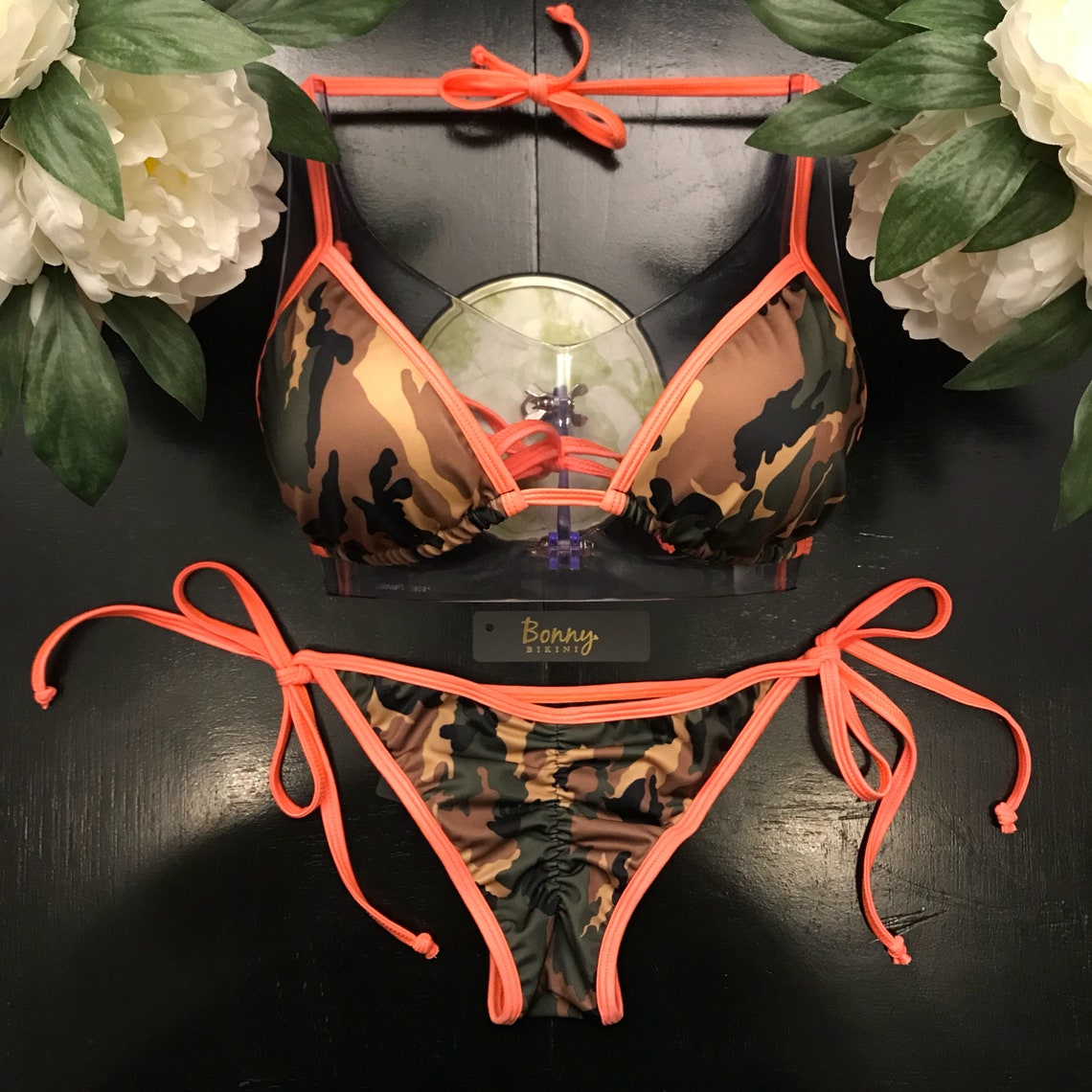 Camo String Bikini Pads Included Cheeky or Regular - Etsy