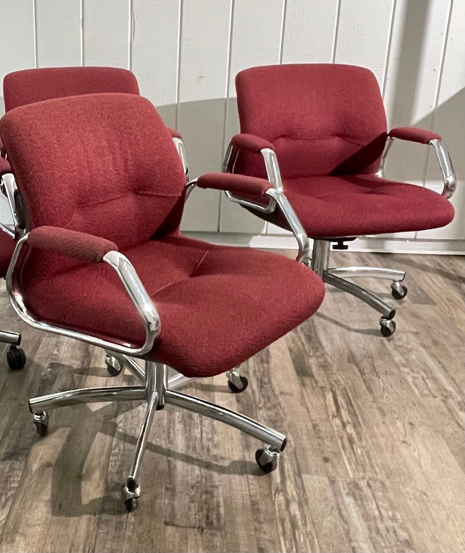 Vintage Rolling Swiveling Steelcase Chairs - Industrial Retro Furniture ...