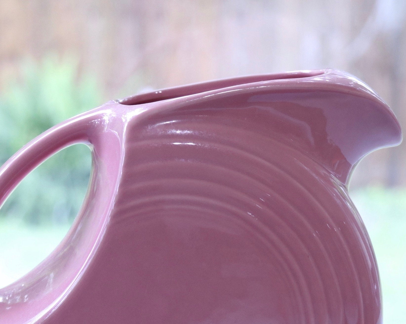 Blush Mauve Fiesta Pitcher Large Disc Retro Container - Etsy