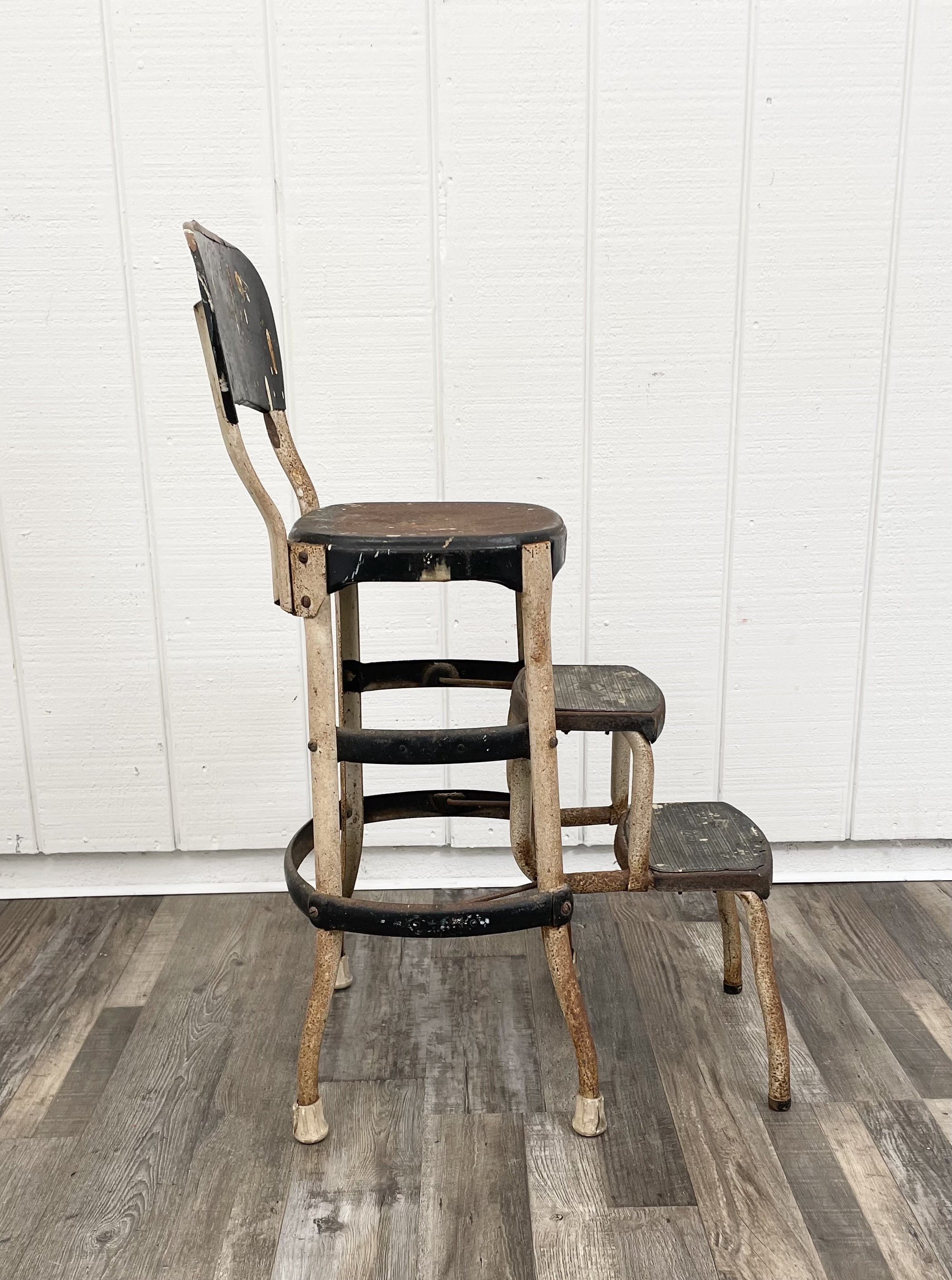 Rusty Cosco Chair - Vintage Step Stool Kitchen Furniture - Rusty ...