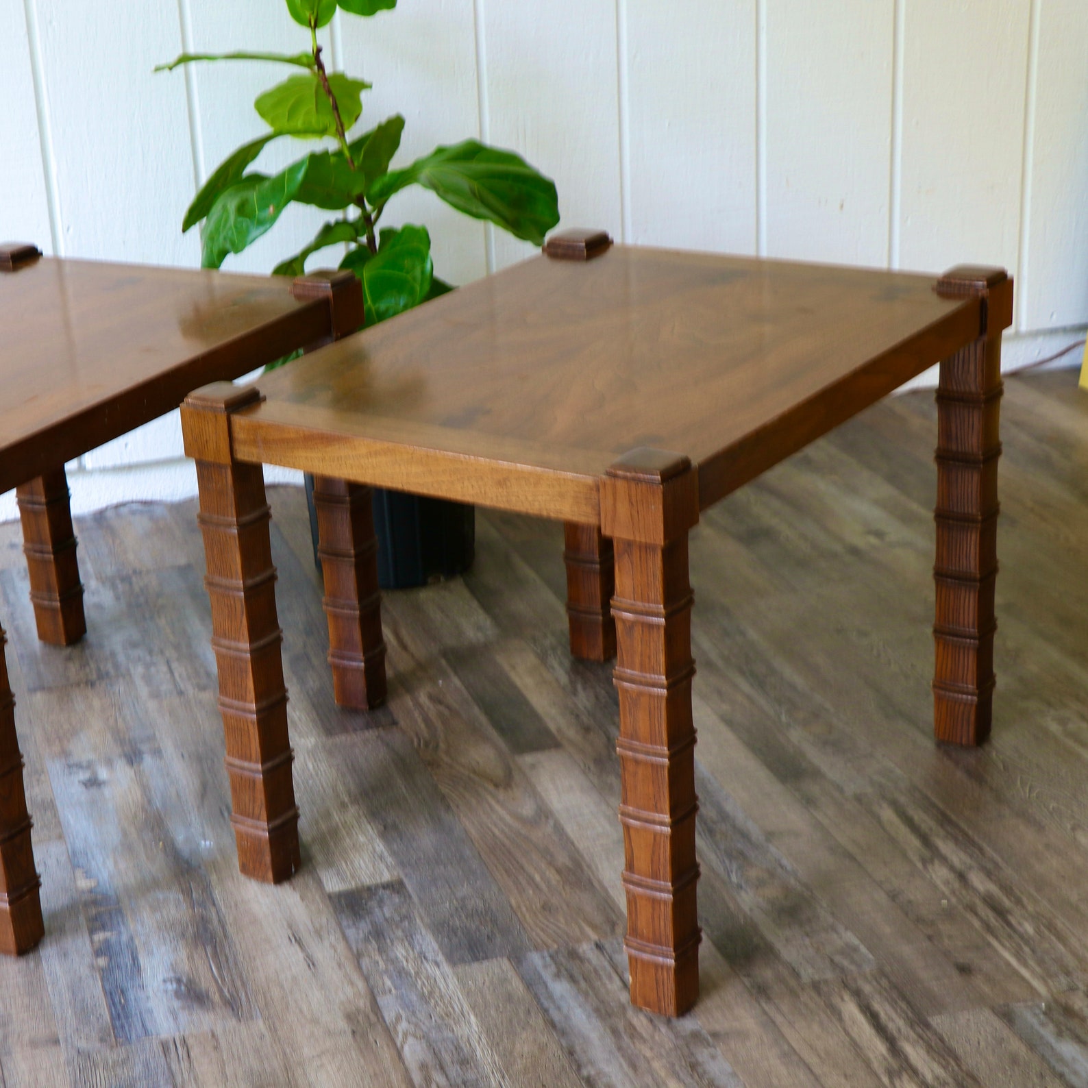 Pair of Wood Side Tables by Lane Furniture - Retro Set Lane End Tables ...