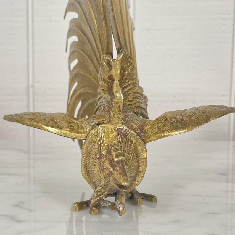 Brass Fighting Rooster Figurines: Farmhouse Kitchen Decor, Set of 2 - Etsy