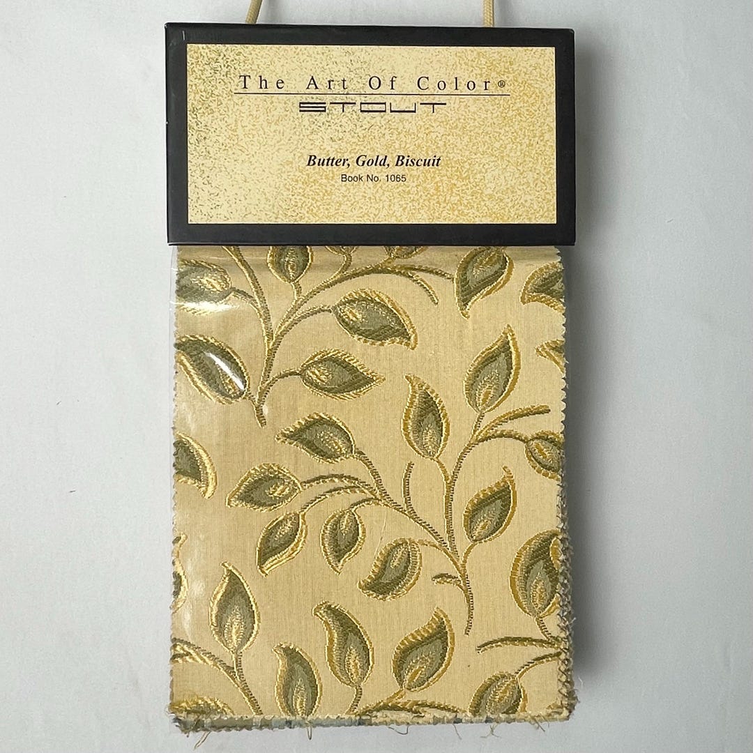 Stout 'art of Color' Fabric Sample Book: Butter, Gold, Biscuit Swatches ...