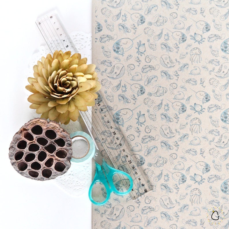 A3 Wrapping Paper Sheet in silly Seas Brown - Etsy