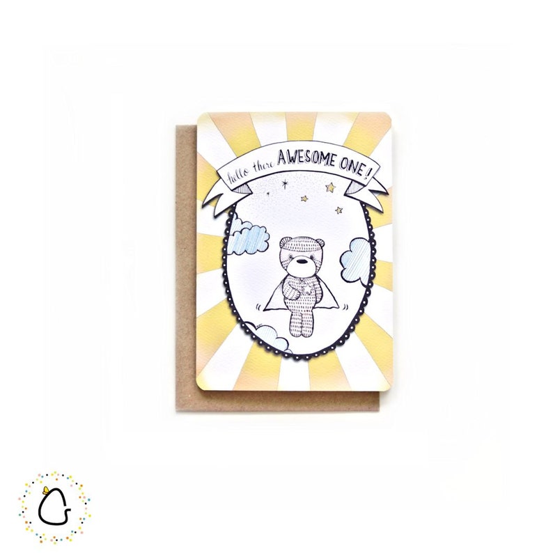 Awesome One Blank A6 Illustrated Card With Typography - Etsy