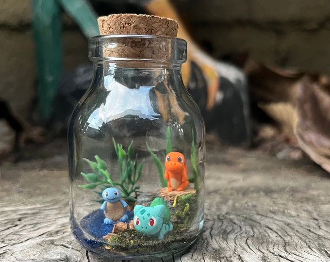 Pokémon Tiny Terrarium: Kanto Starters - Etsy