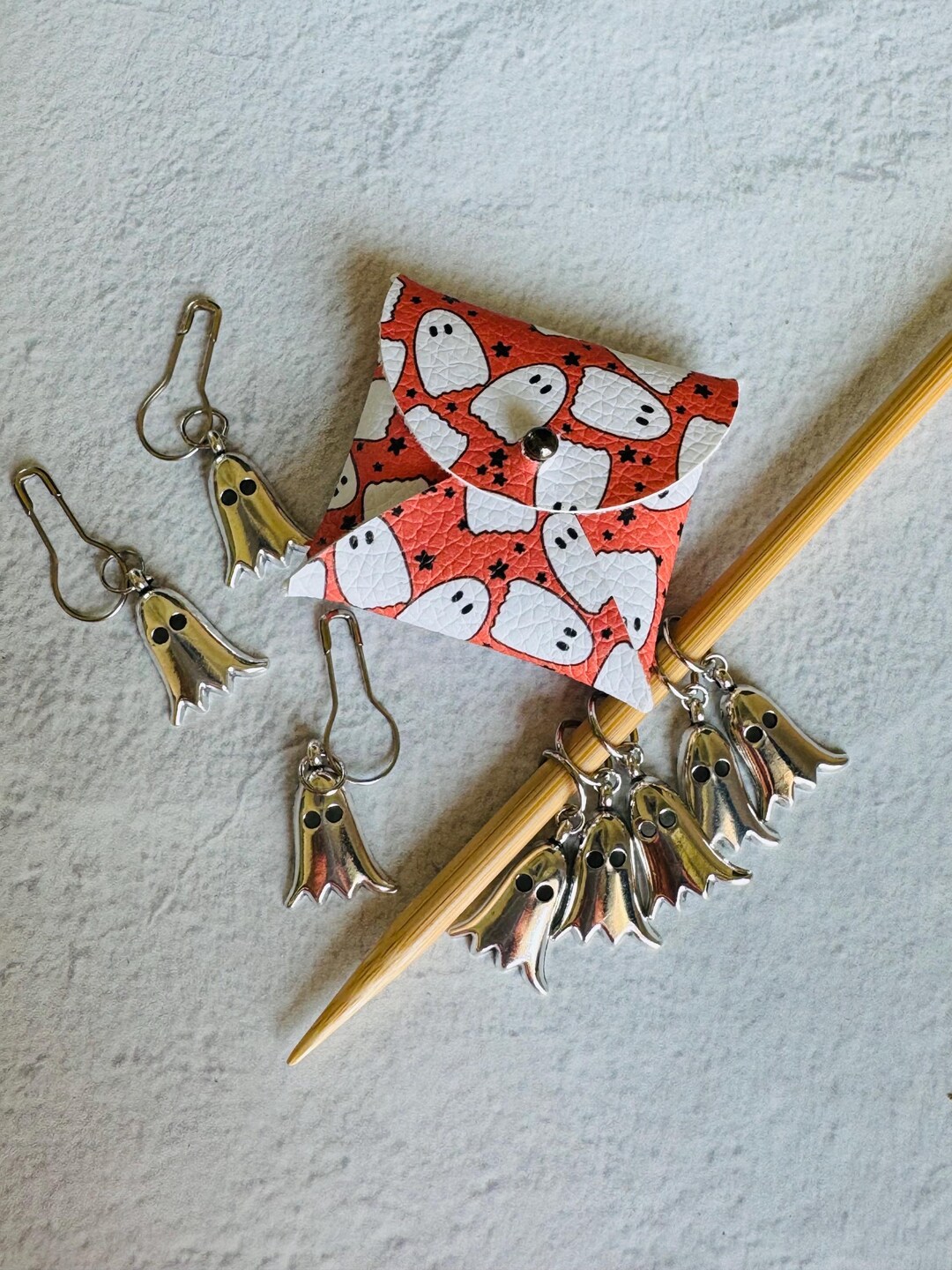 Ghost Stitch Marker Set // Storage Pouch // Unisex // Knit or Crochet ...
