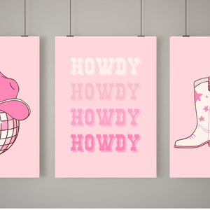 Disco Cowgirl, Boots, Howdy, Dorm Wall Art, Wall Art, 16"x20", 11"x 14 ...