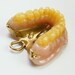 Plastic Denture Gold Pendant Vintage 10K Yellow Gold Charm Fine Jewelry ...