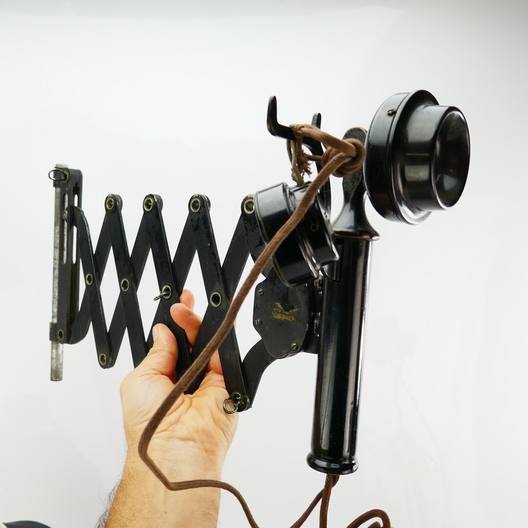 Antique Railroad Scissor Arm Bracket Phone Telephone Industrial ...