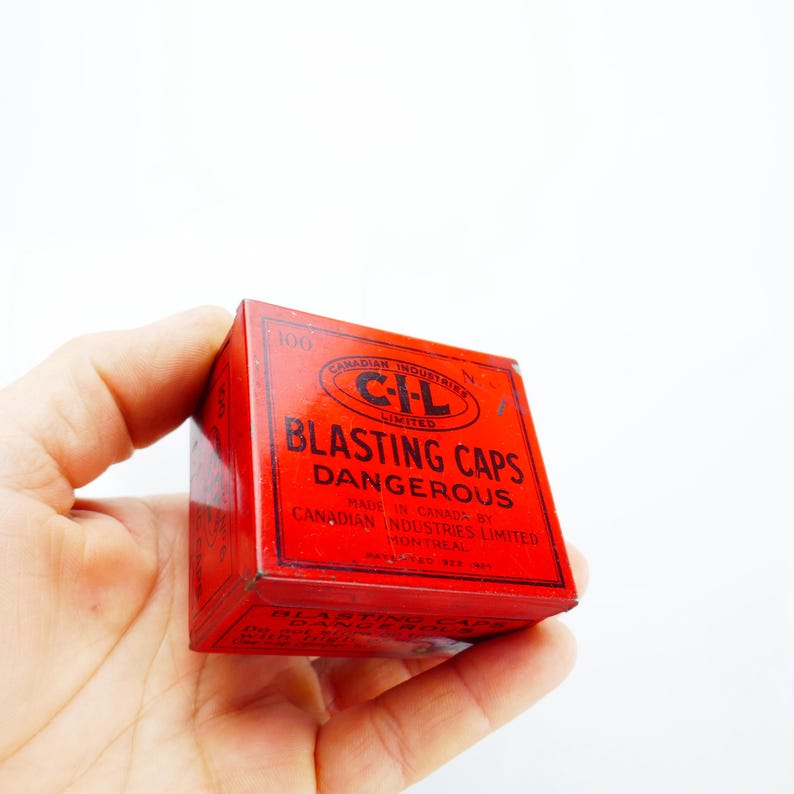 Antique Canada CIL Blasting Caps Tin Cartridge C.I.L. - Etsy