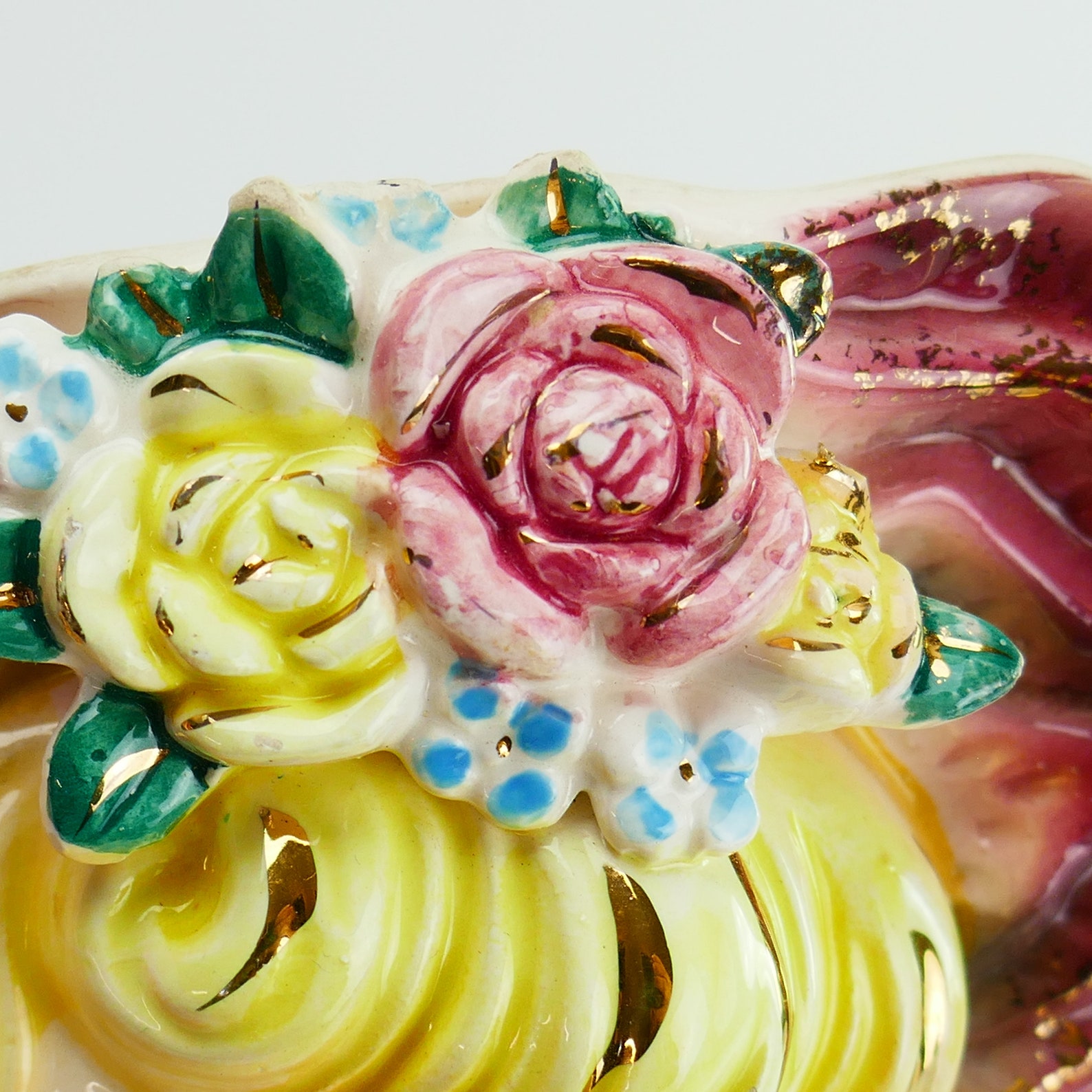 Vintage Girl Flower Planter Hat Lefton Wall Pocket Japan Wall Art ...