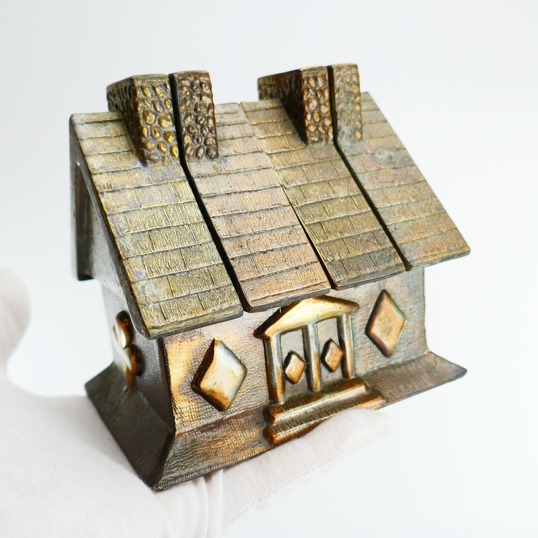 Rare Vintage Cast Aluminium Ashtray House Cards Cigarette Holder - Etsy