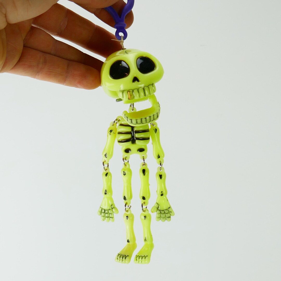 Vintage Older Chattering Teeth Articulated Skeleton 5.5 Keychain Pull ...