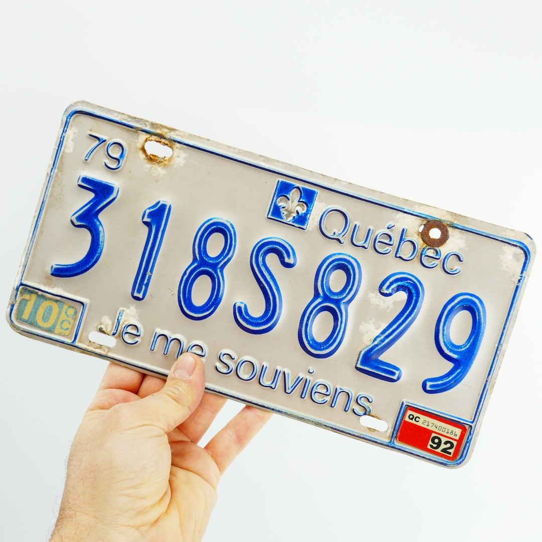 Vintage 1979 Quebec License Plate Sticker 92 - 318S829 Automobile ID ...