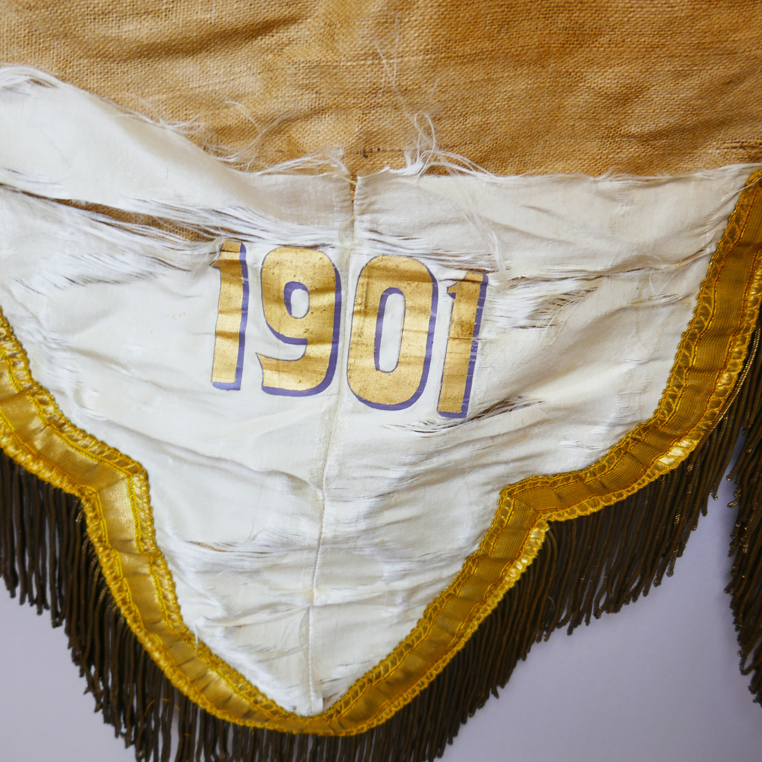 1901 Antique Magnificent Gold Catholic Banner Catholic Religious ...