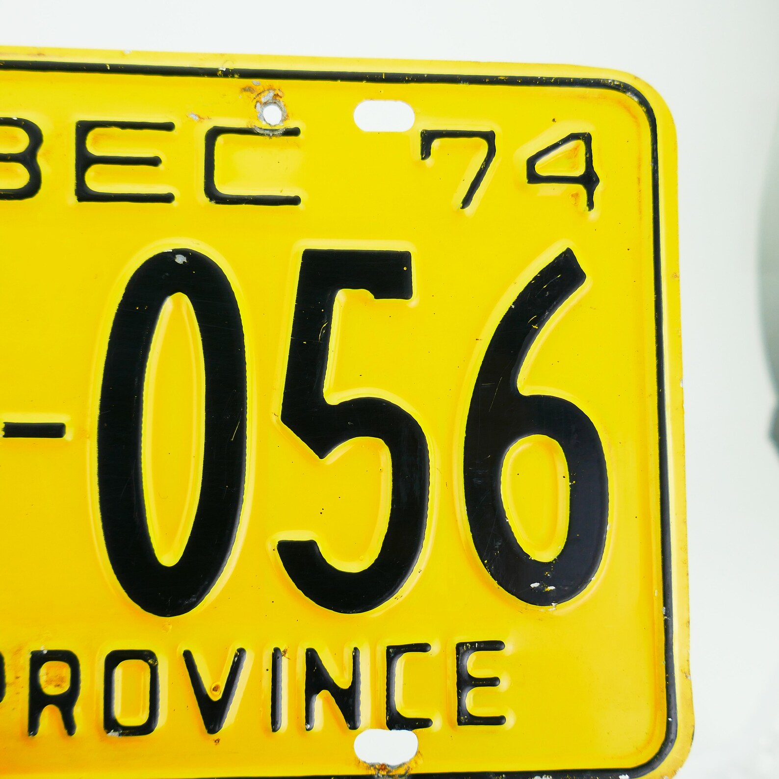 Vintage 1974 Quebec License Plate Automobile ID Wall Hanging | Etsy