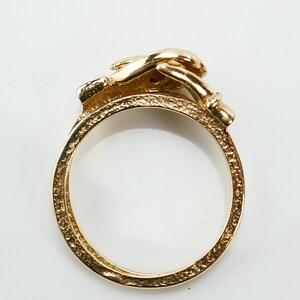 Vintage Fede Ring 10K Yellow Gold Band Ring 6 3/4 US Heart Clasp Hands ...