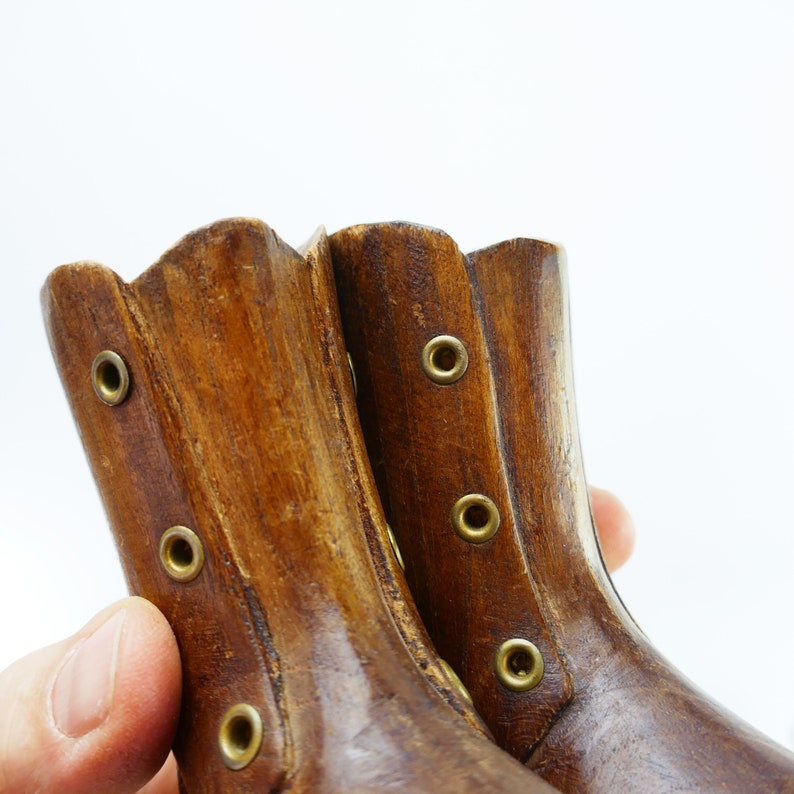 Vintage Miniature Hand Made Wood Carved Wooden Boots Folk Art Cowboy ...