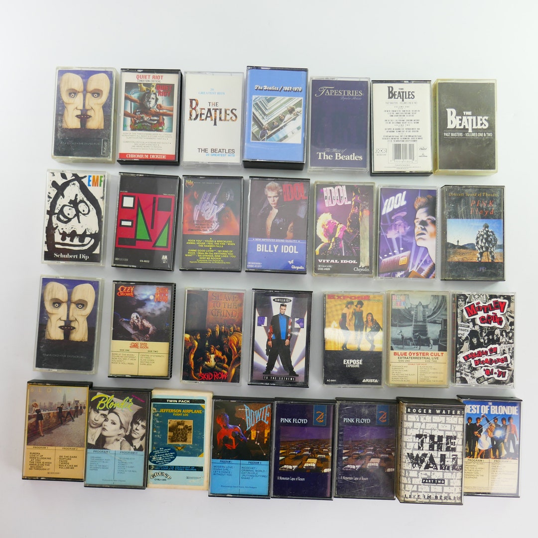Original Lot of 30 Cassette Vintage Rock 'n' Roll 80s / 90s K7 Tape ...