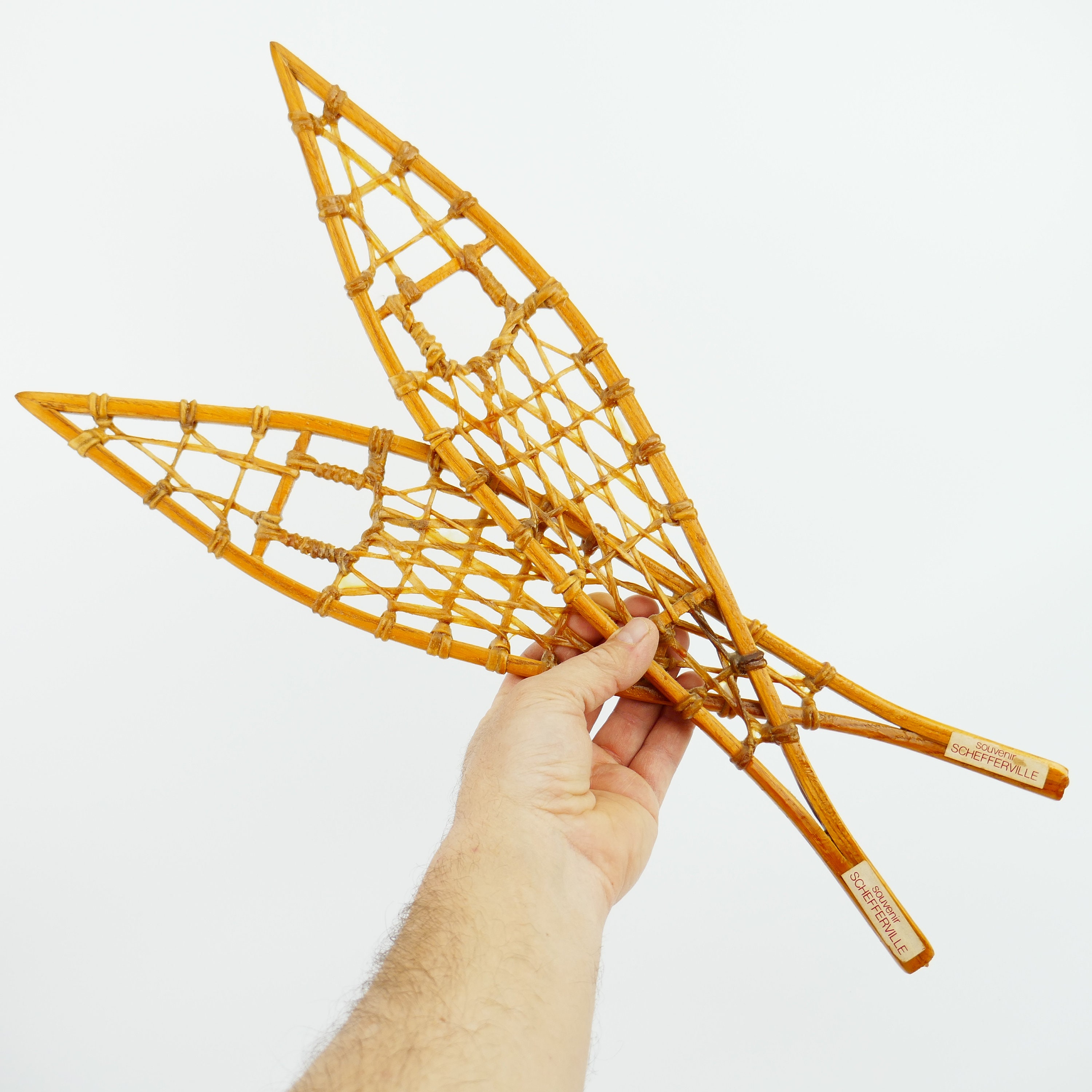 Toys & Games Vintage Snowshoes 19,5'' wood miniature Schefferville ...