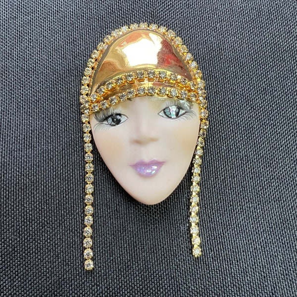 Flapper Girl Brooch - Etsy
