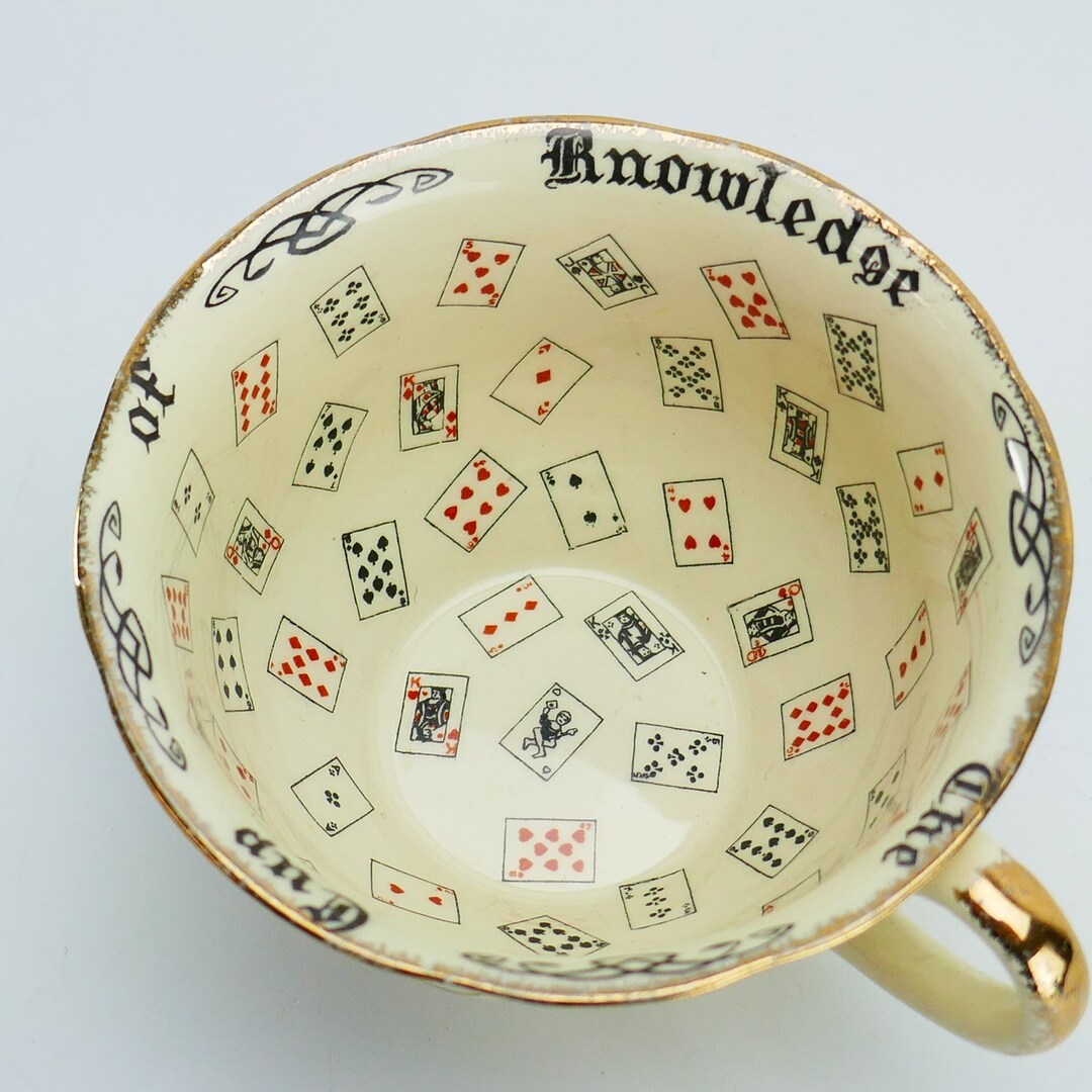Vintage Alfred Meakin 18kt Gold Border the Cup of Knowledge Teacup Tea ...