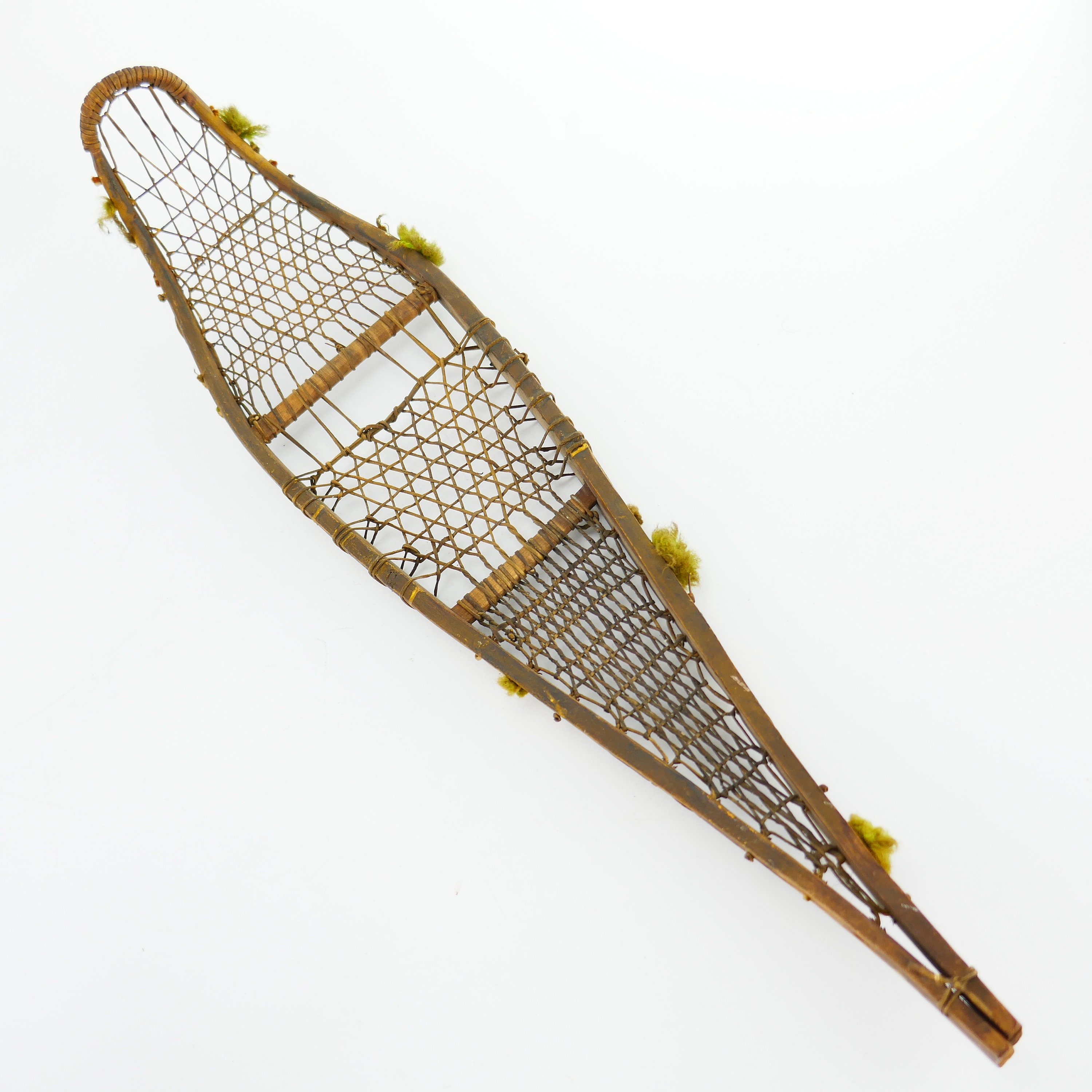 Antique RARE Gorgeous Patina Folk Art Miniature 1 Snowshoe Wood Indian ...