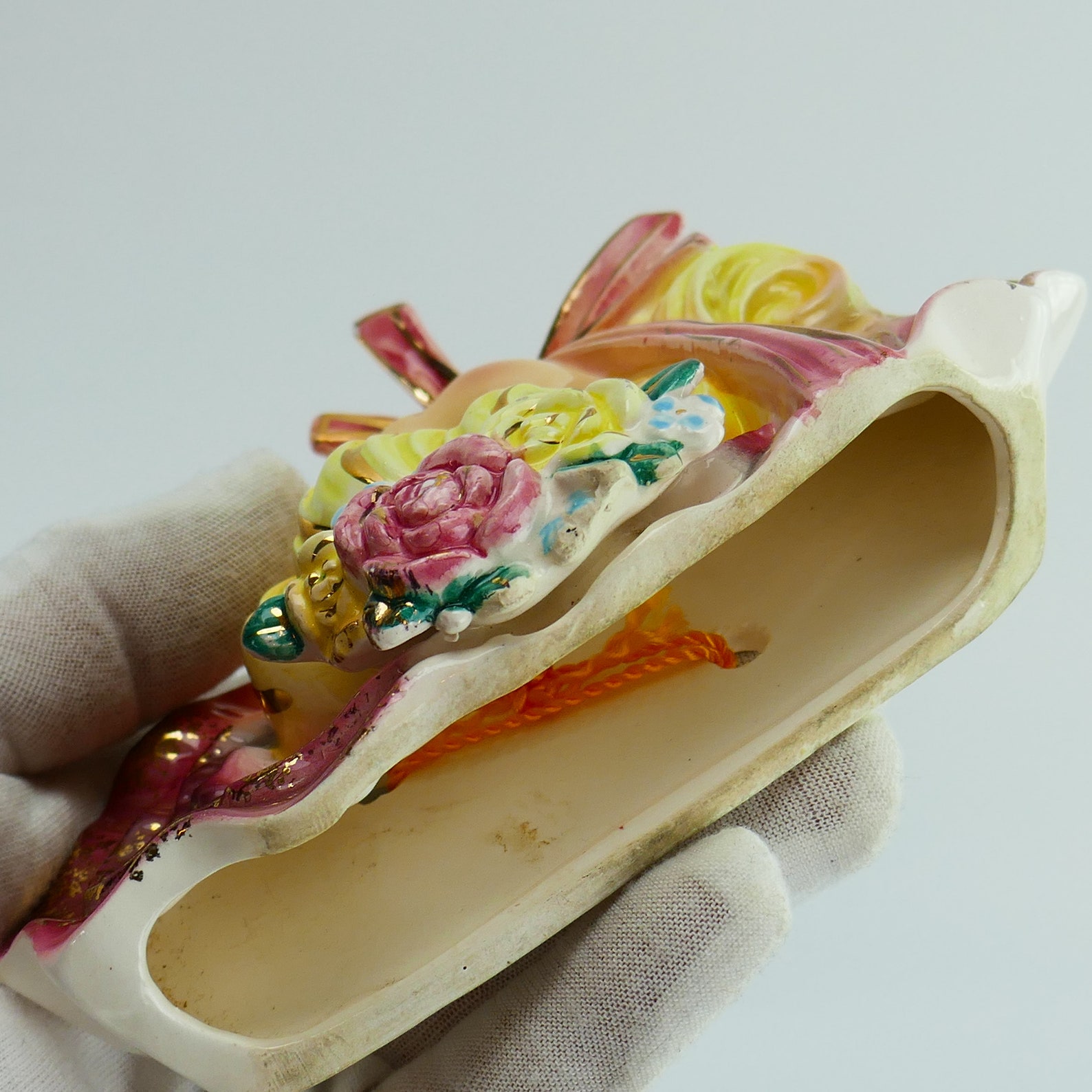 Vintage Girl Flower Planter Hat Lefton Wall Pocket Japan Wall Art ...