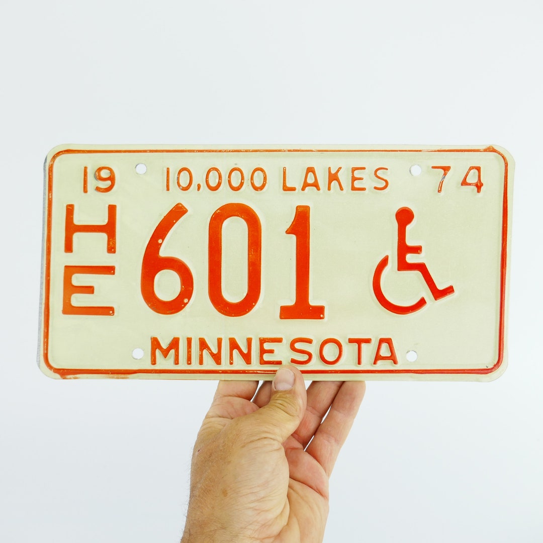 Vintage License Minnesota License Plate 1974 Disabled Person ...