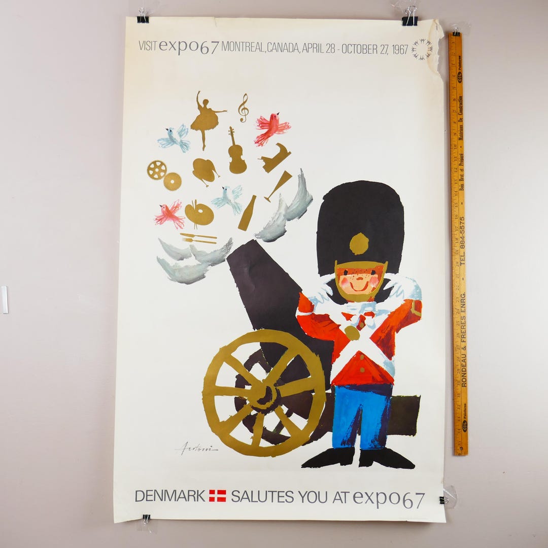 Original Vintage Poster Ib Antoni ROYAL GUARD Montreal Expo 67 Terre ...